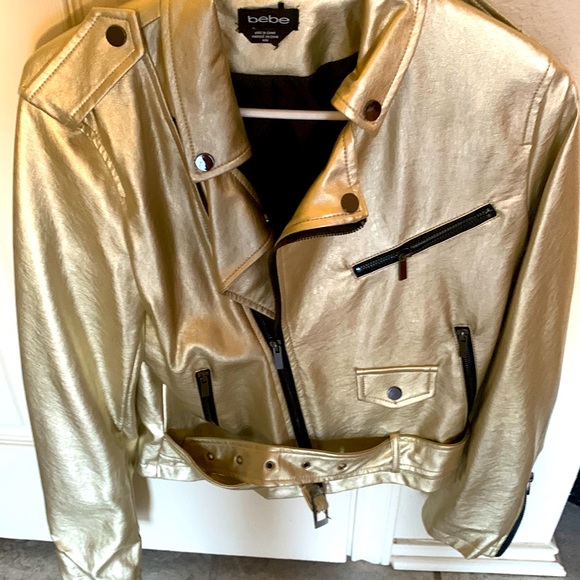 bebe | Jackets & Coats | Champagne Gold Bebe Jacket | Poshmark